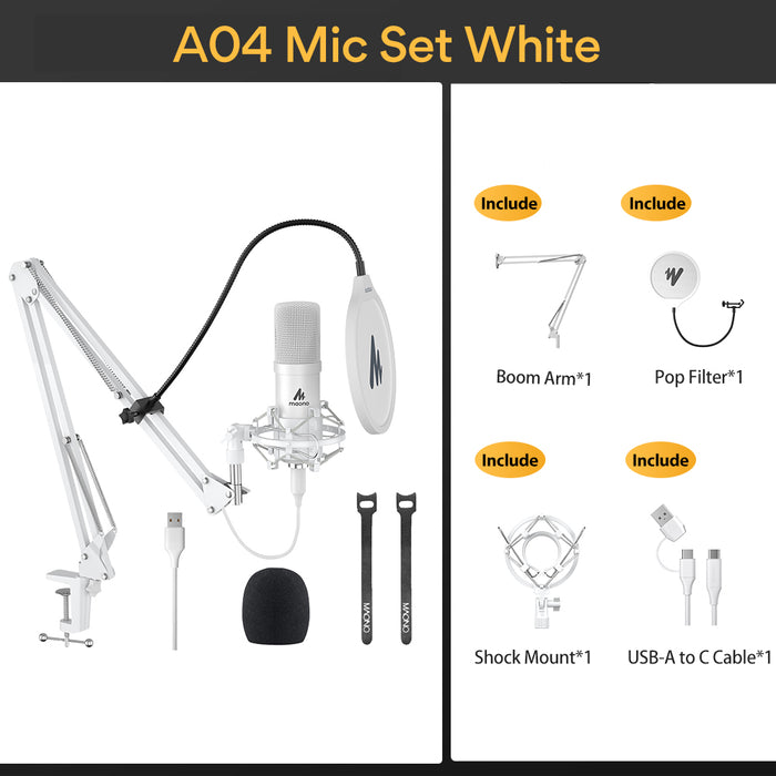 A04 Professional Podcaster USB microphone | MAONO