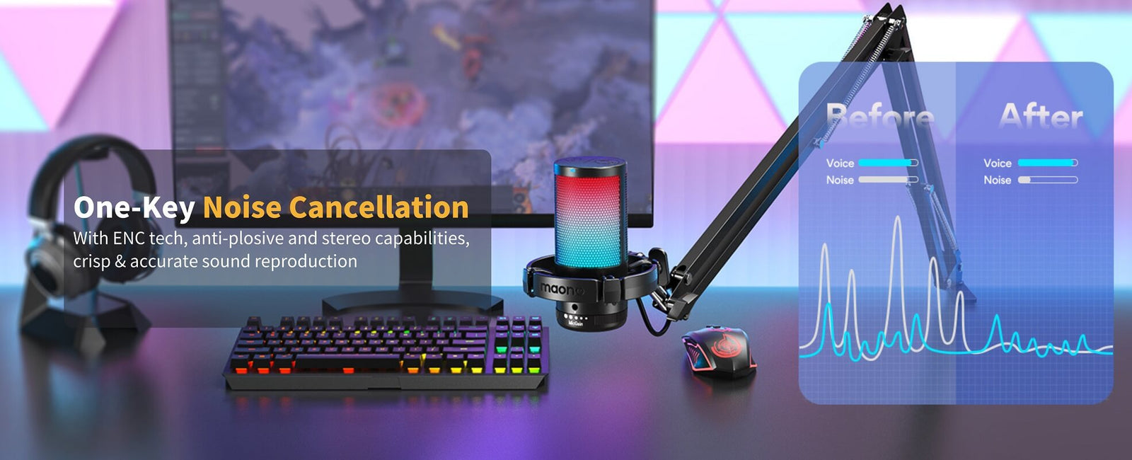 DGM20S Gamerwave Condenser USB Gaming Microphone | MAONO
