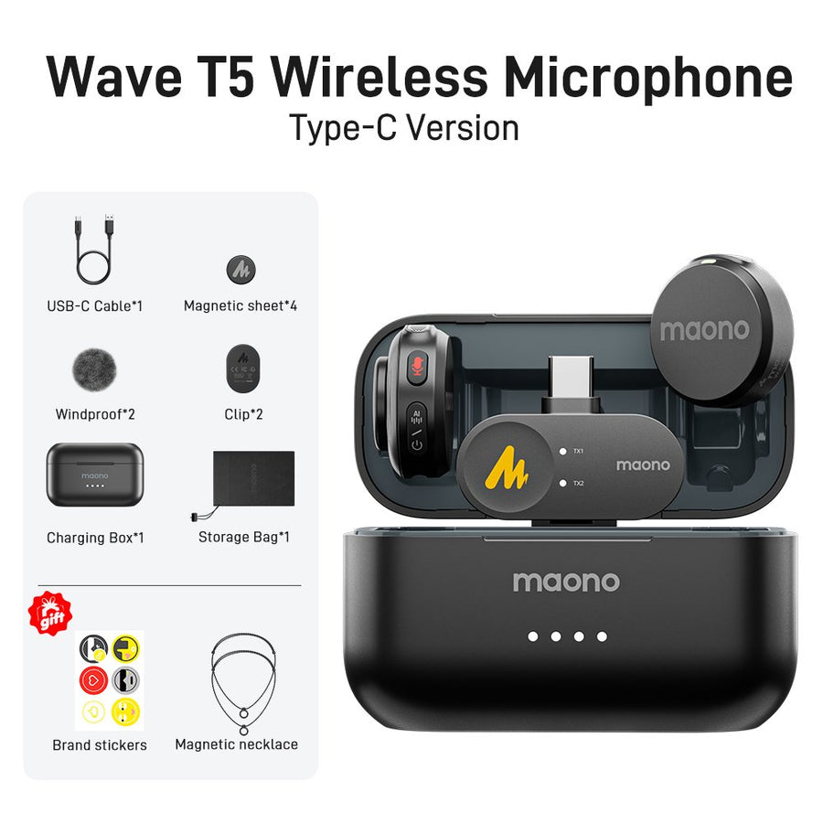 MAONO Wireless Microphones, USB Microphone & 3.5mm Microphone