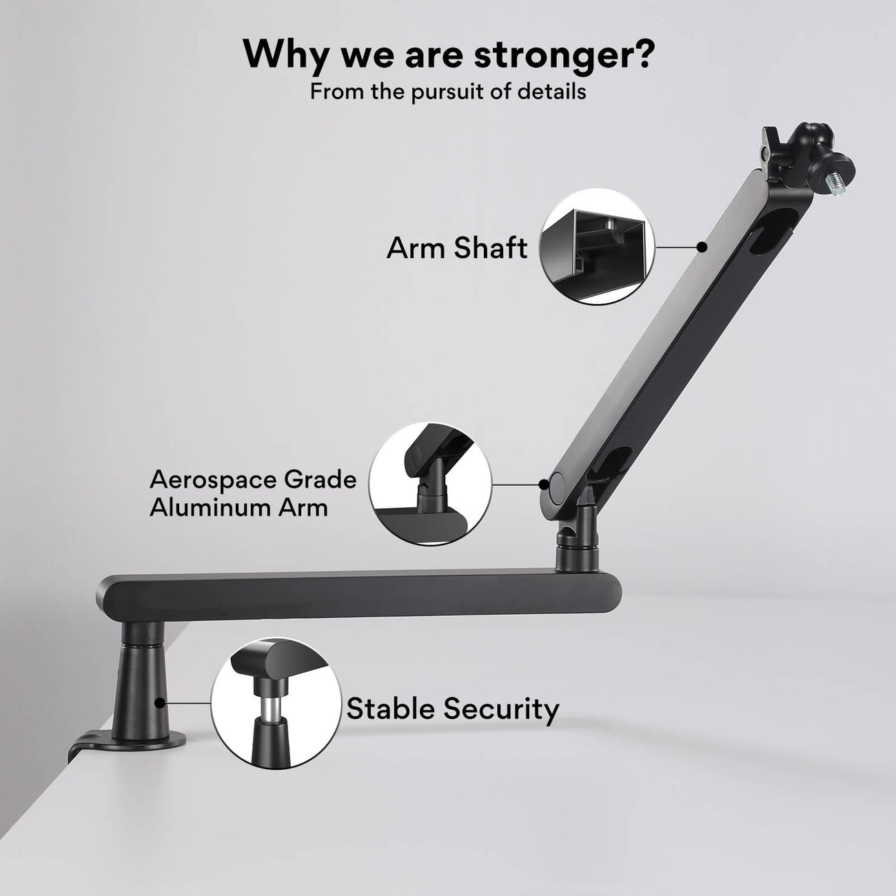 BA92 Microphone Boom Arm Stand | MAONO